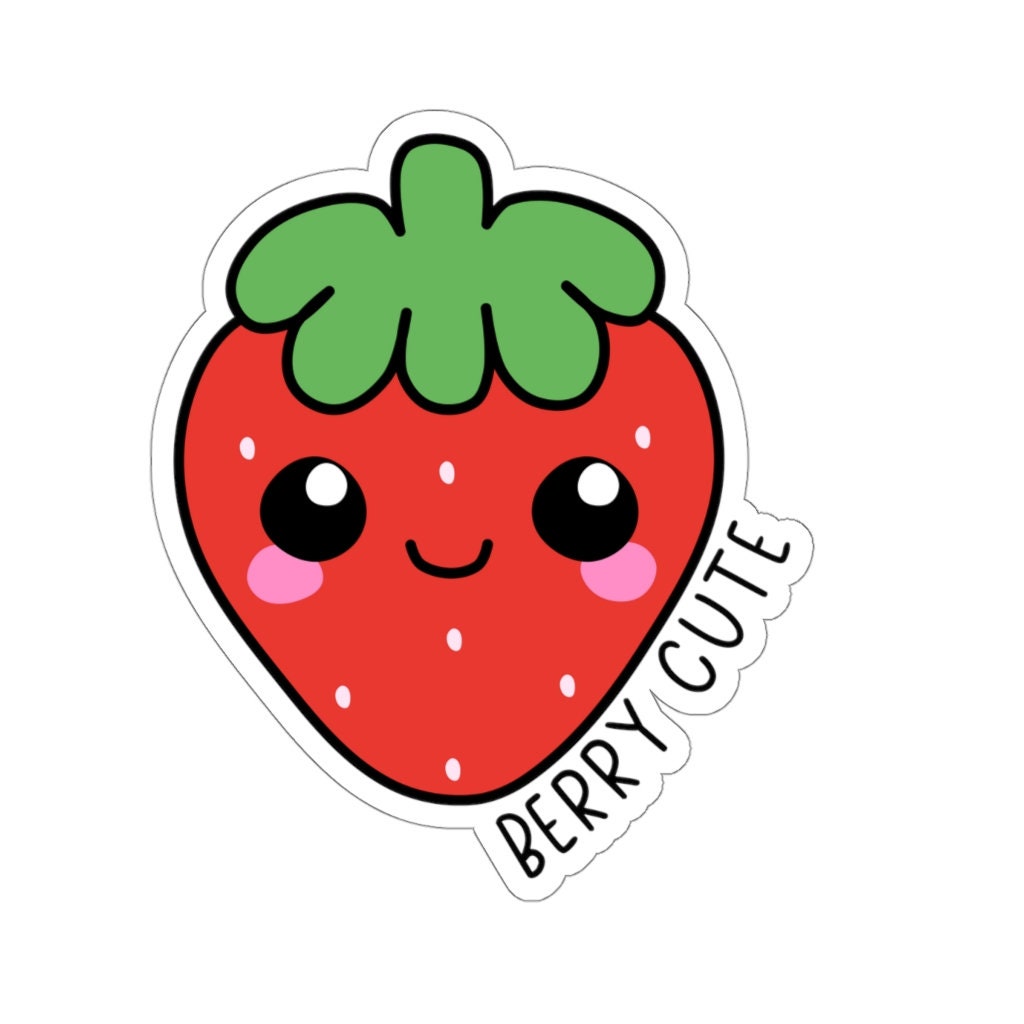 Berry Cute Strawberry Sticker - Etsy