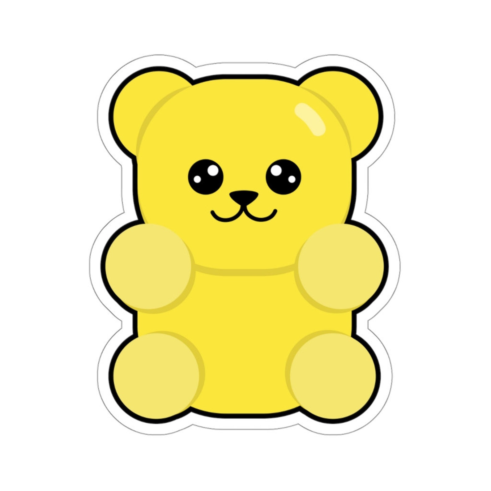 Yellow Gummy Bear Sticker - Etsy