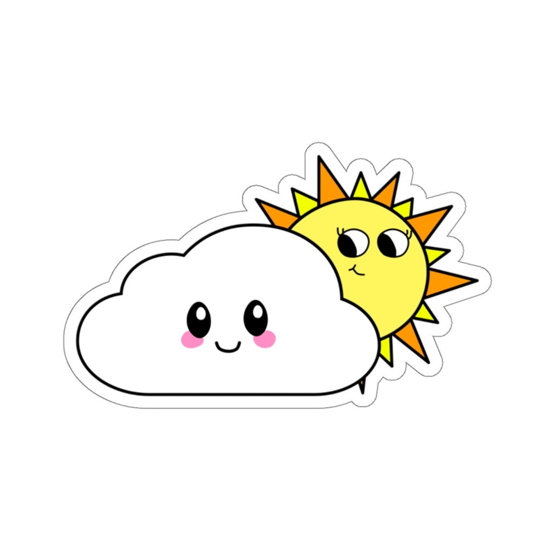 Partly Cloudy Sticker - Etsy