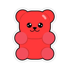 Red Gummy Bear Sticker - Etsy