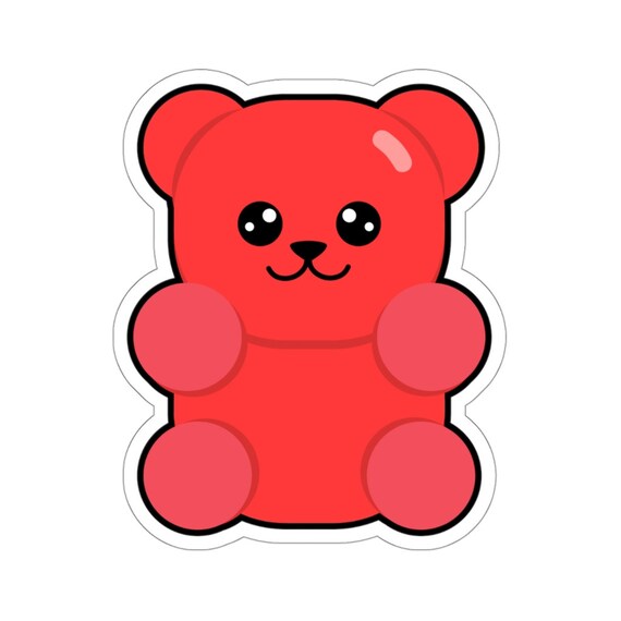 Red Gummy Bear Sticker - Etsy
