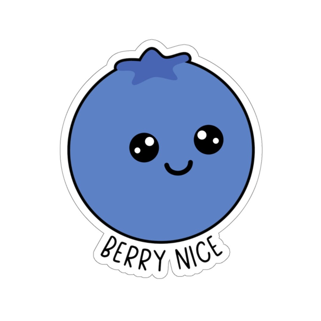 Berry Nice Blueberry Sticker - Etsy