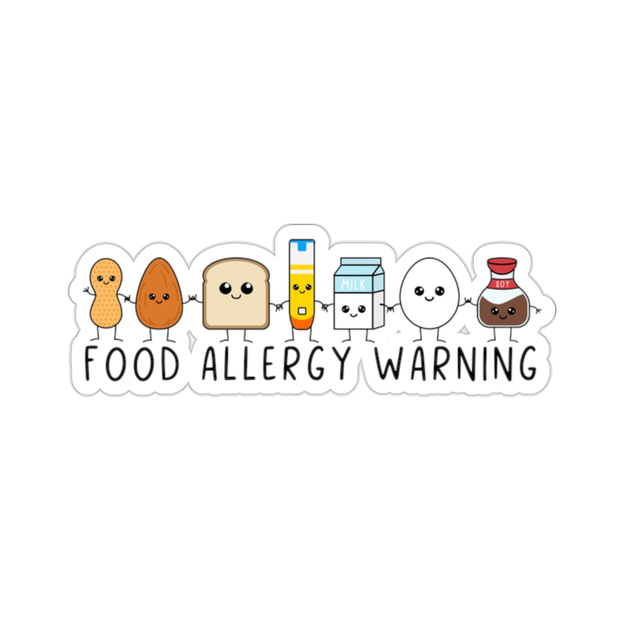 Food Allergies Warning Sticker - Etsy
