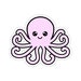 Pink Octopus Sticker - Etsy