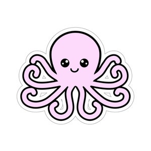 Pink Octopus Sticker - Etsy