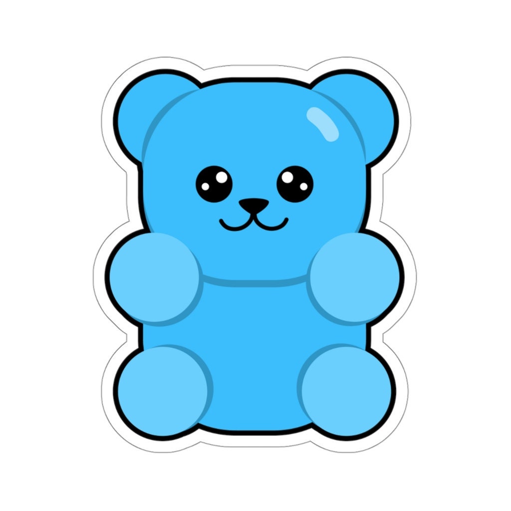 Blue Gummy Bear Sticker - Etsy