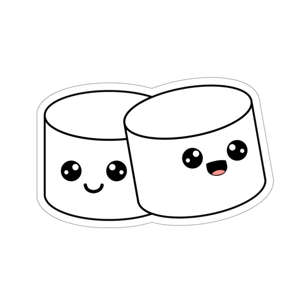 Marshmallow Sticker - Etsy