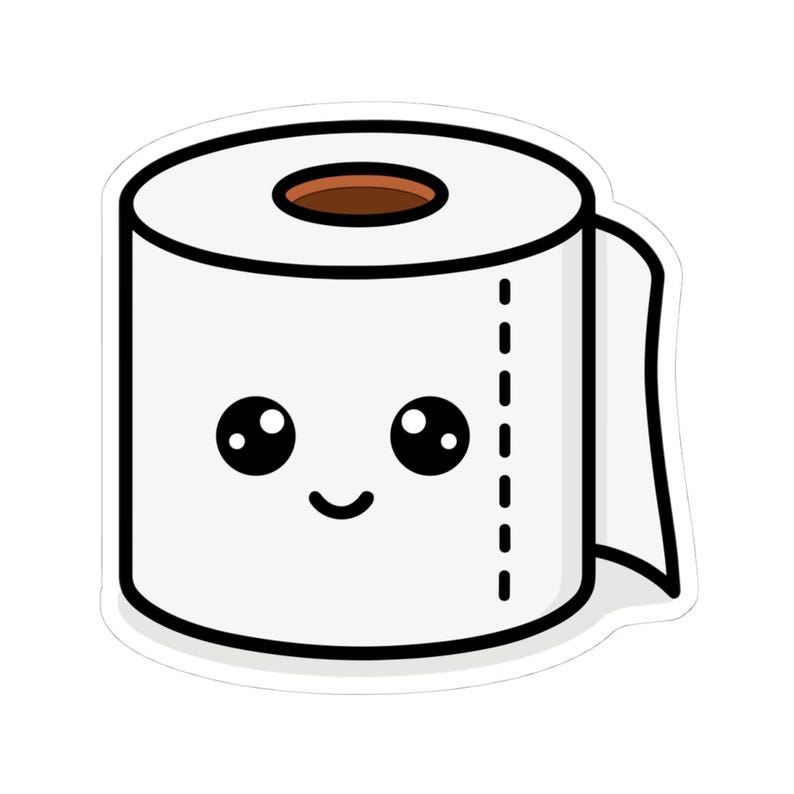 Toilet Paper Sticker - Etsy