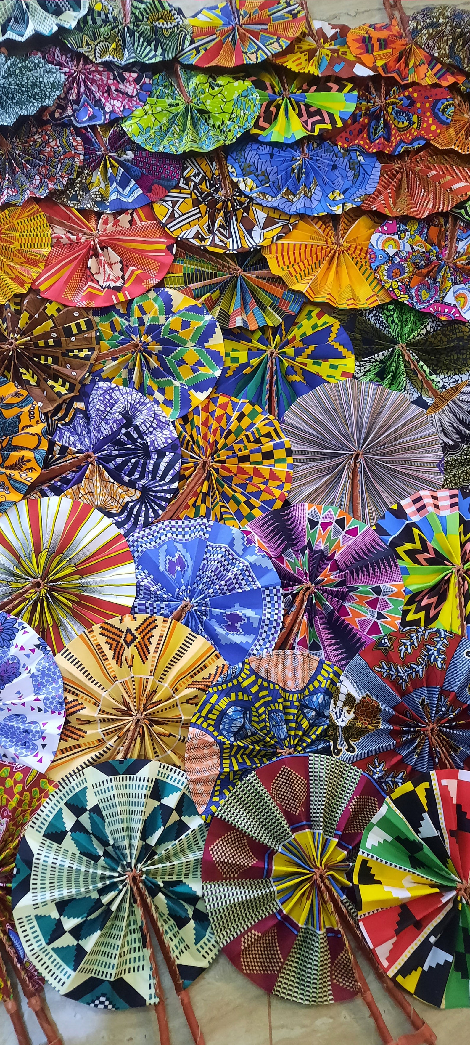 Wholesale African Foldable Hand Fan 100 Pieces Made in Ghana - Etsy