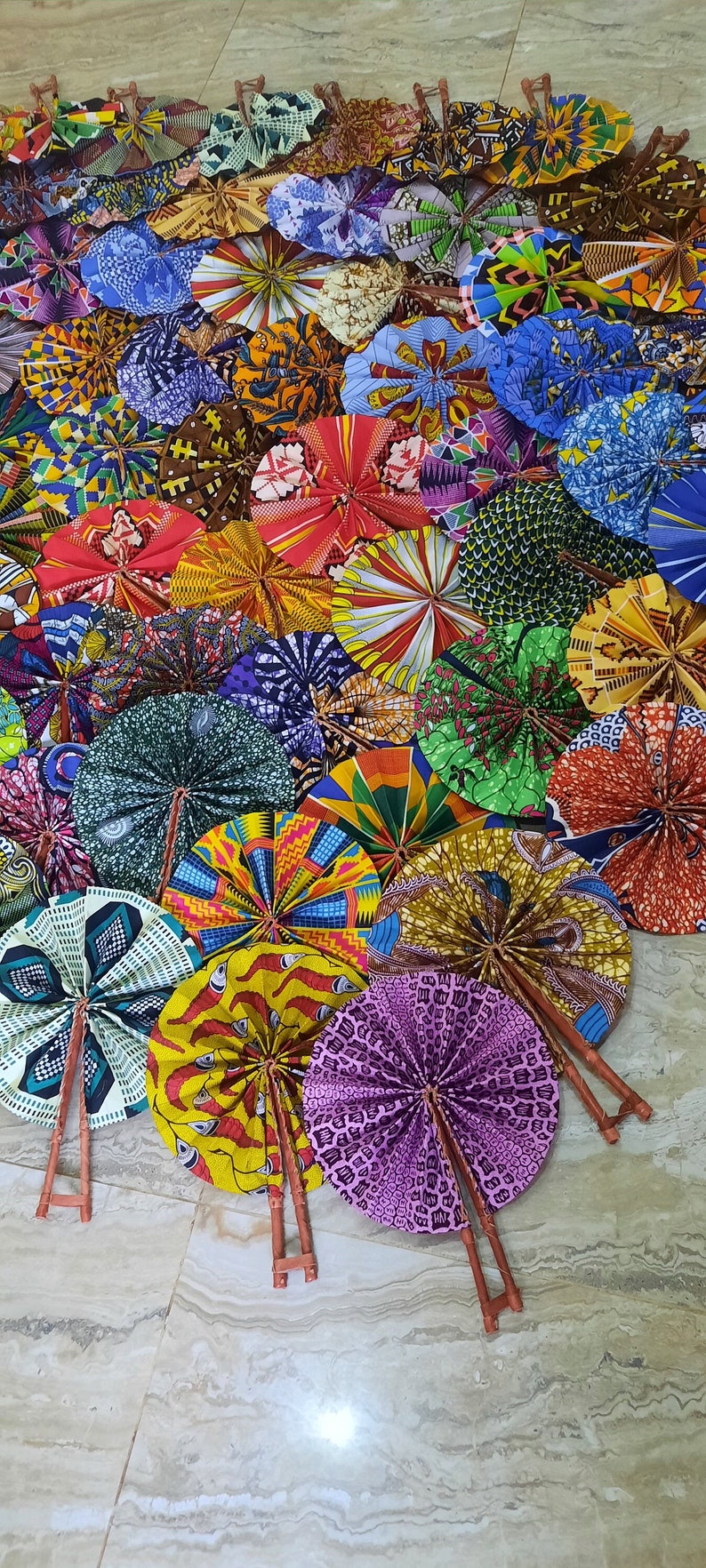Wholesale African Foldable Hand Fan 100 Pieces Made in Ghana - Etsy