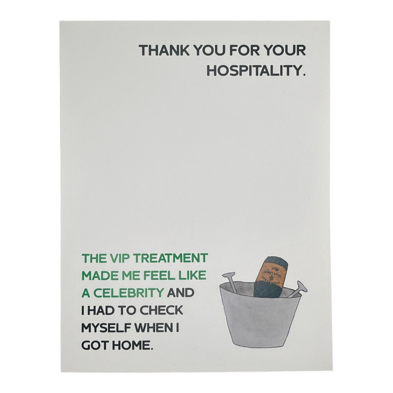 VIP Hospitality Thank You Card - Etsy