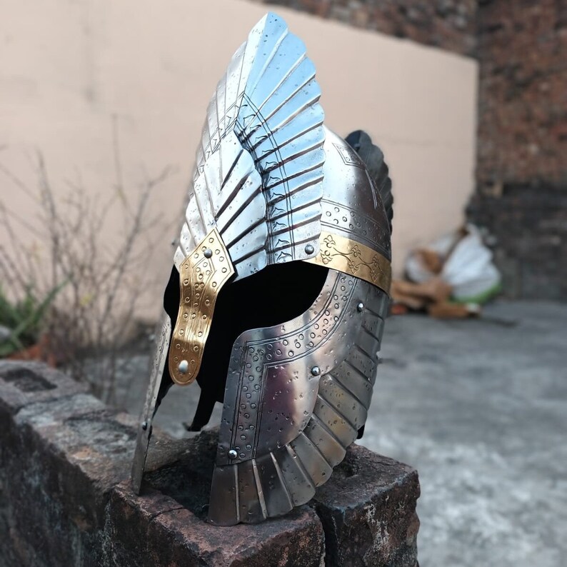 Elendil King Helmet: LOTR Medieval Knight Steel Helmet, Cosplay Prop - Etsy
