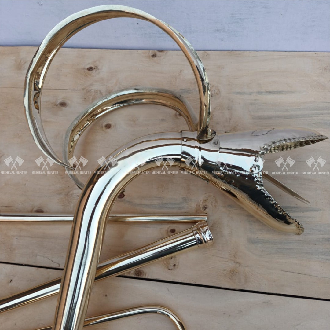 Brass Carnyx Serpent-headed Trumpet: Medieval Celtic War Horn - Etsy