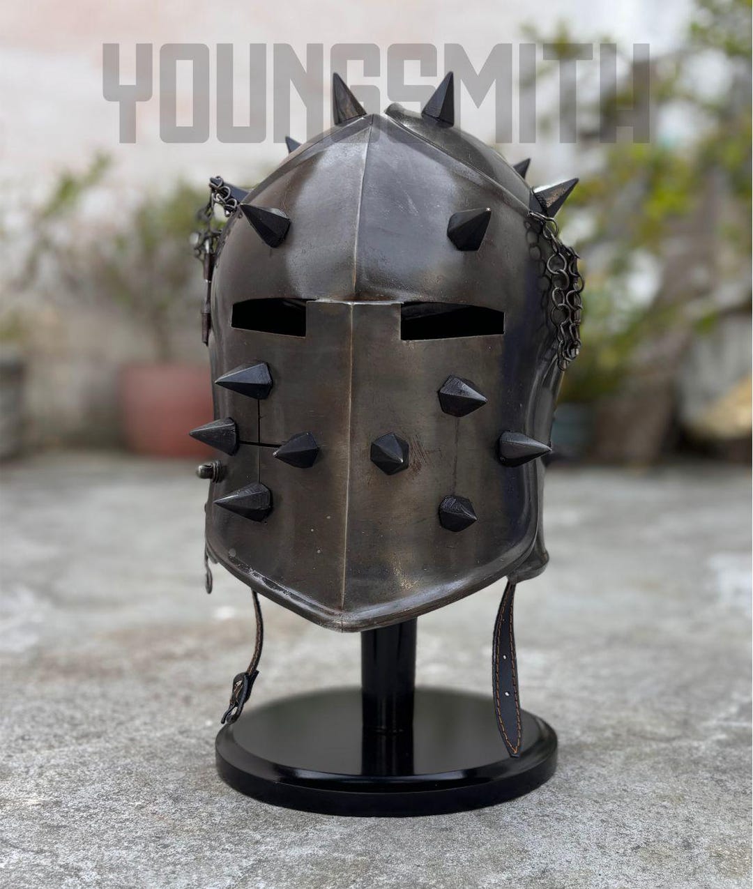 Spiked Medieval Barbuta Helmet: Wearable Steel Knight Armor, LARP ...