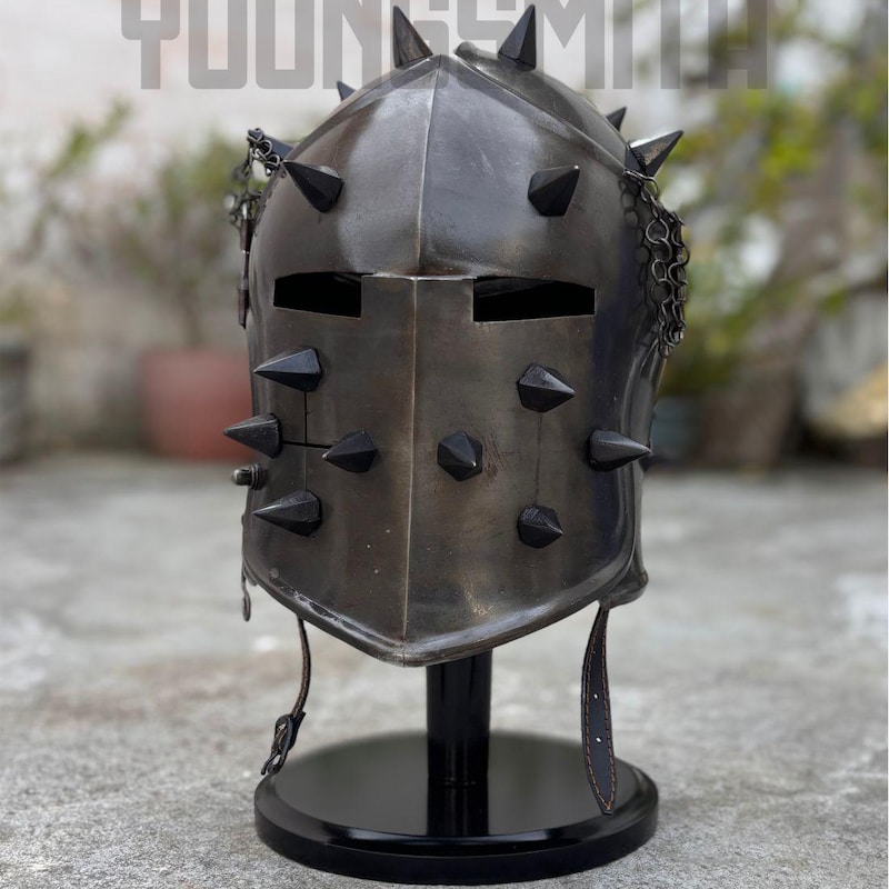 Steel Skull Knight Helmet - Etsy