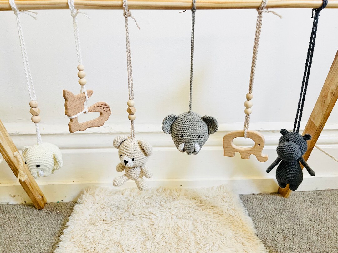 NO FRAME: Boho Safari Animal Baby Gym Center, Safari Gym Center, Monkey ...