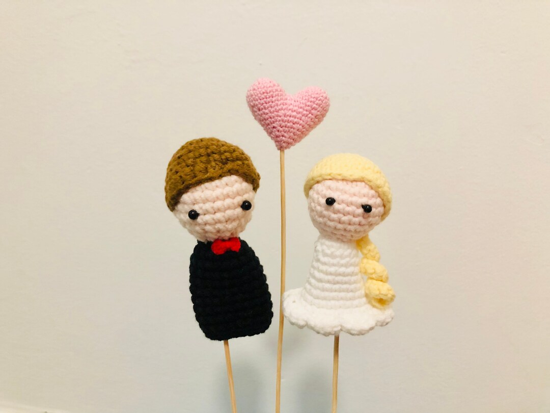 Wedding Cake Topper, Crochet Cake Topper, Handmade Cake Topper - Etsy ...