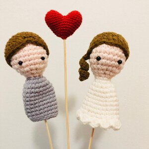 Wedding Cake Topper, Crochet Cake Topper, Handmade Cake Topper - Etsy