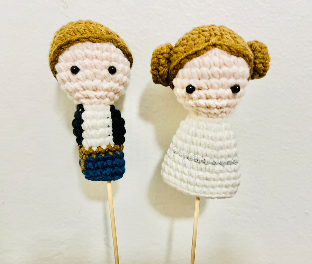 Star Wars Wedding Cake Topper, Crochet Cake Topper, Starwars Handmade ...