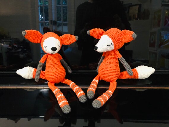 Toys plush fox crocheted fox fox red fox handmade mr Stuffed Animals ...
