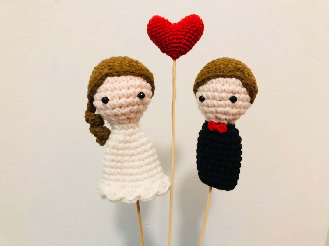 Wedding Cake Topper, Crochet Cake Topper, Handmade Cake Topper, Cake ...