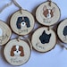 Hand Painted Customized Simple Cartoon Pet Portrait Christmas Ornament ...