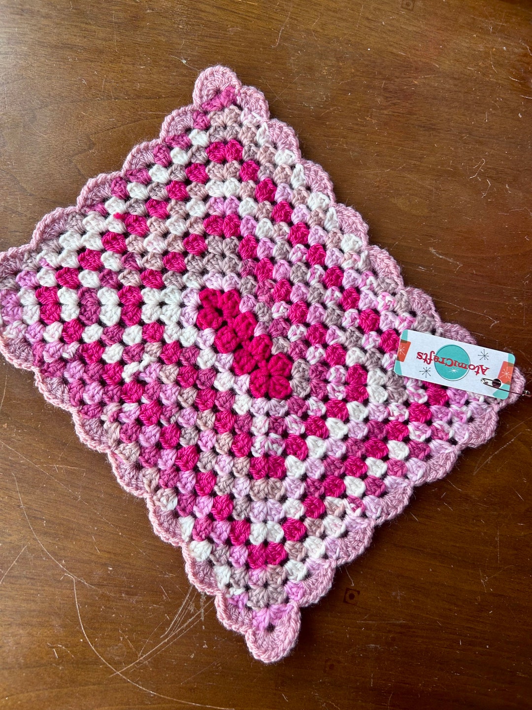 Retro Handmade Crochet 70’s Sunset Placemat Doily | Vintage Barbie Home ...