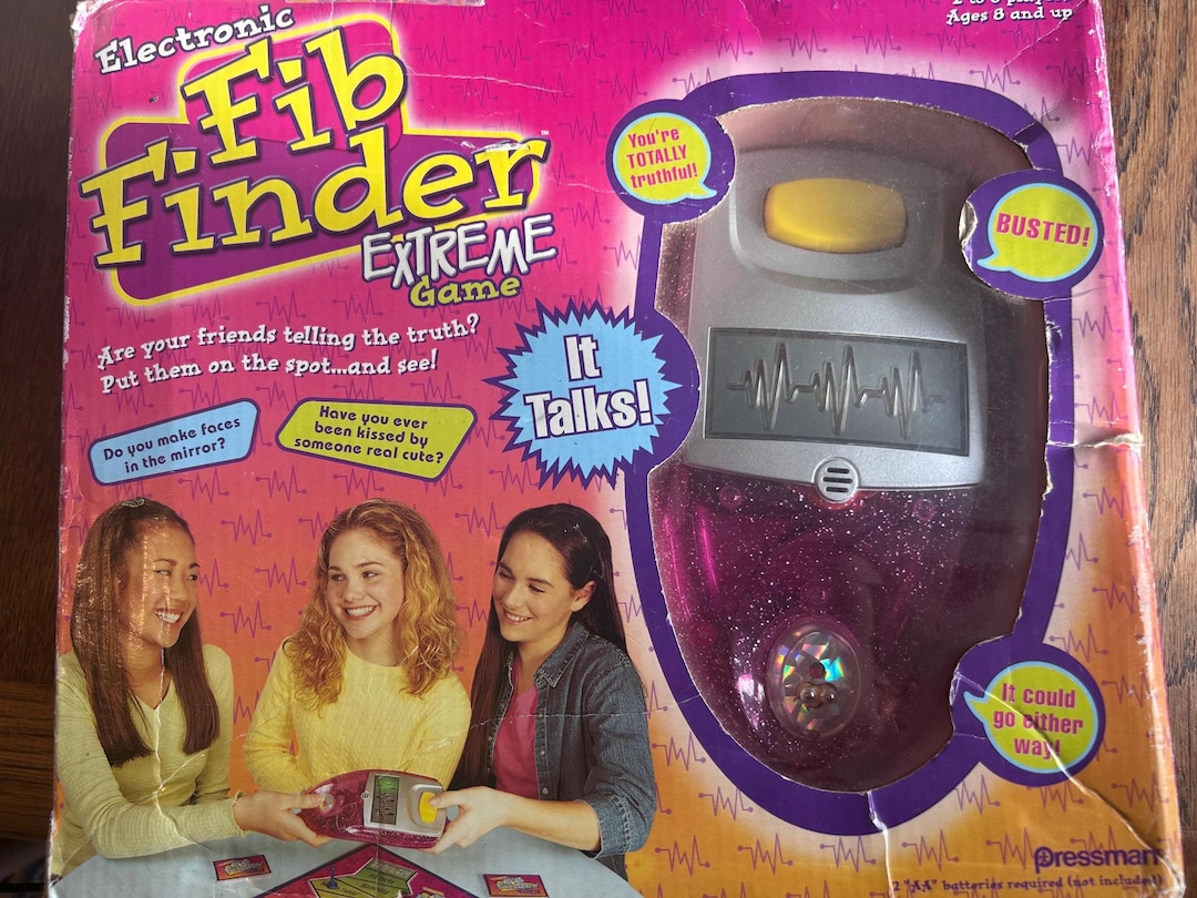 2003 Fib Finder Extreme Talking Lie Detector Board Game 00's Y2K Toys ...