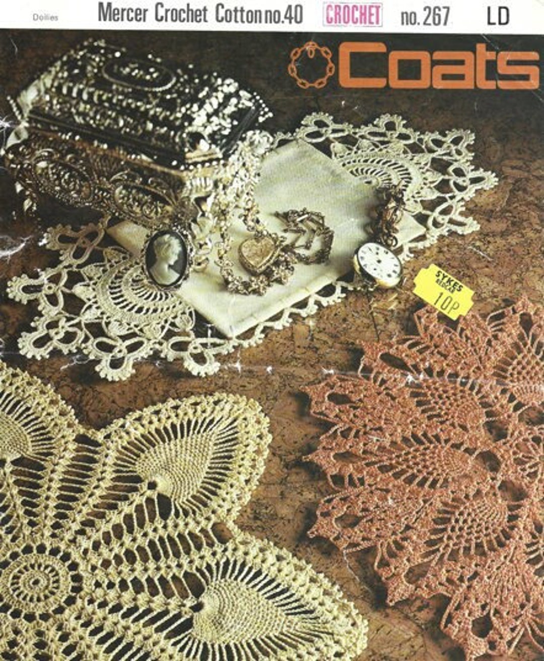 070 Vintage Crochet Pattern PDF Coats Mercer No. 267 Retro Doilies ...