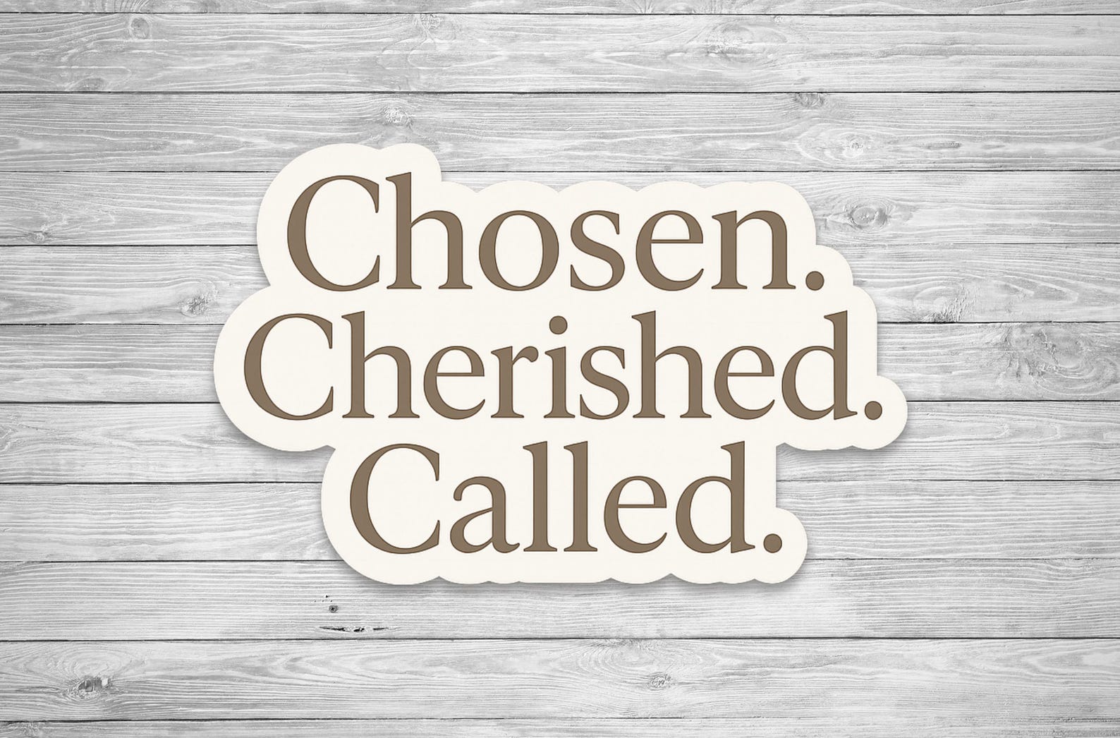 Chosen Cherished Called Christian Sticker • Neutral Aesthetic Decal ...