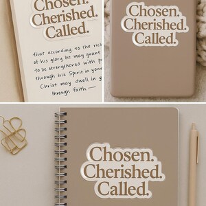 Chosen Cherished Called Christian Sticker • Neutral Aesthetic Decal ...