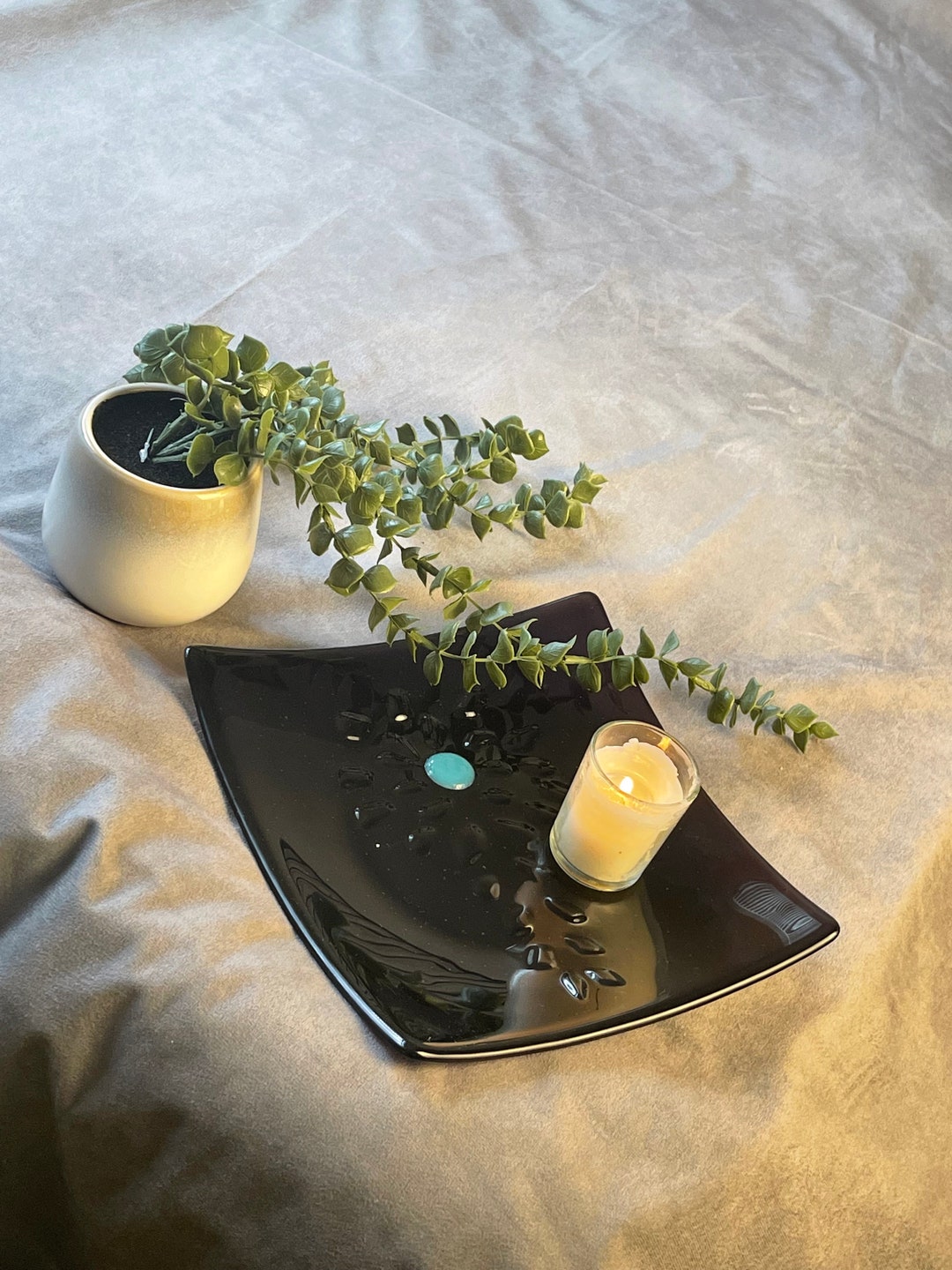 The Crying Tree, Purple Shallow Fused Glass Bowl, Physical Grief ...