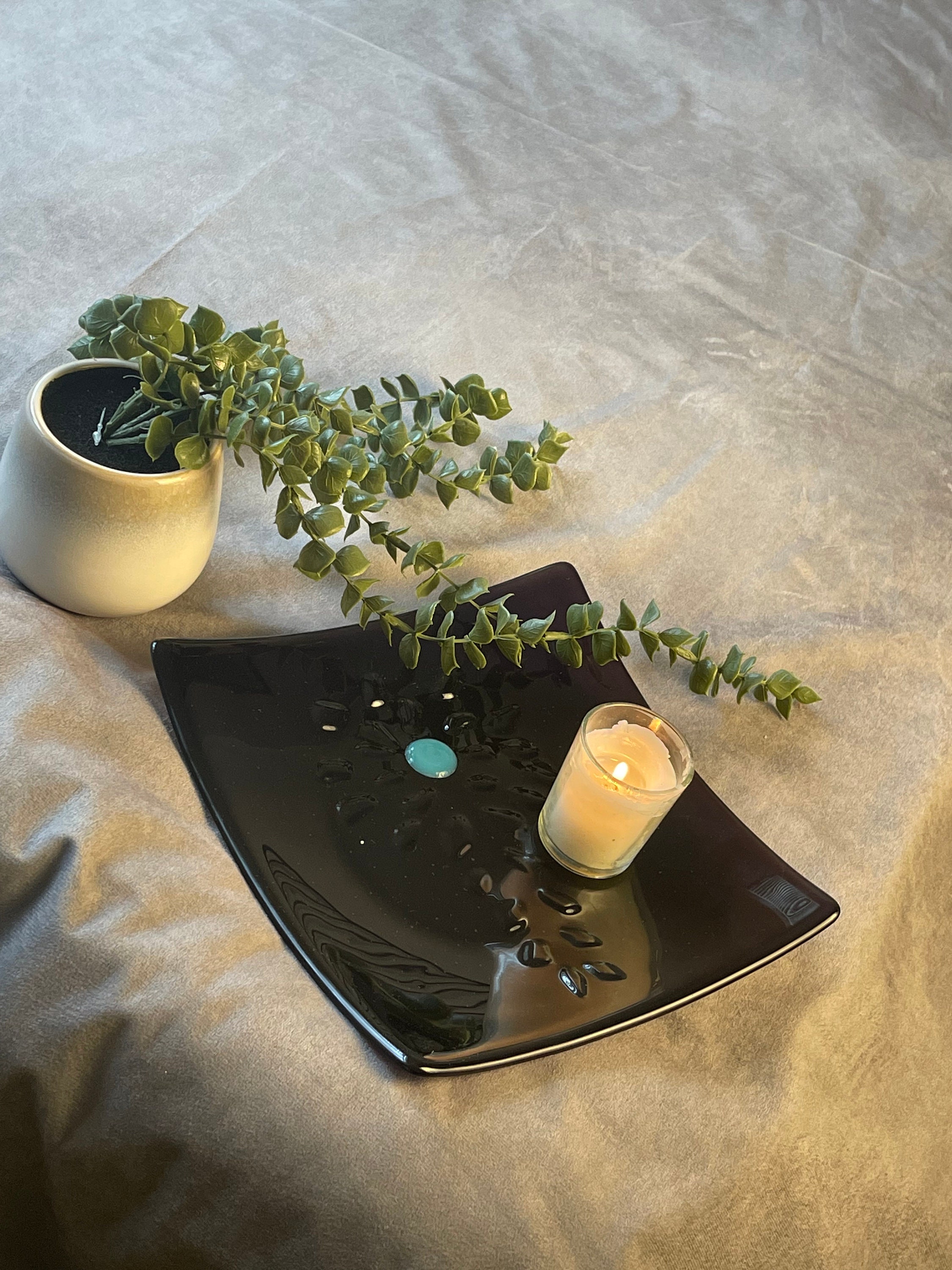 The Crying Tree, Purple Shallow Fused Glass Bowl, Physical Grief ...