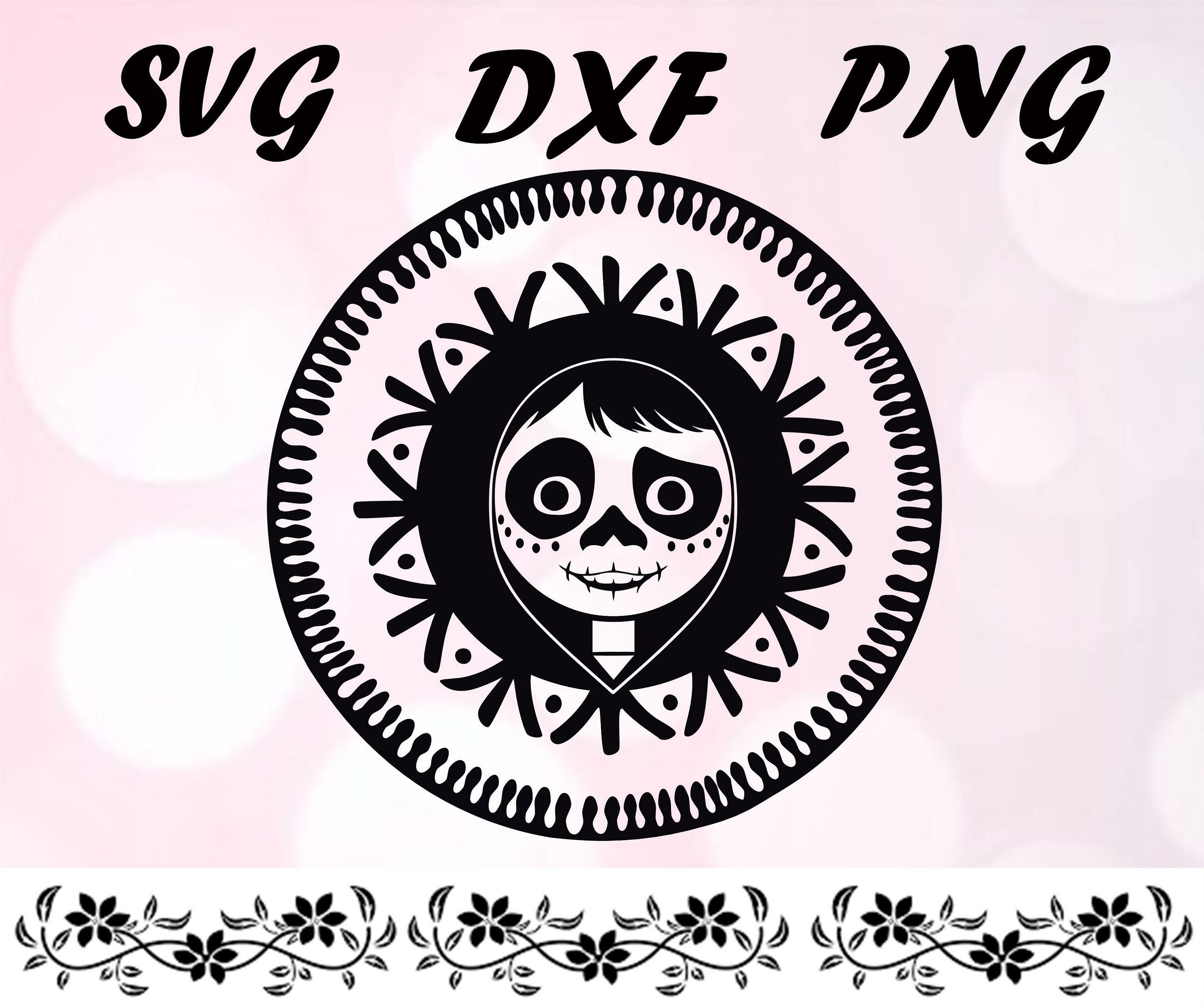 Coco Skull Calavera Svg Eps Dxf Pdf Png Etsy Disney Silhouette Art | My ...