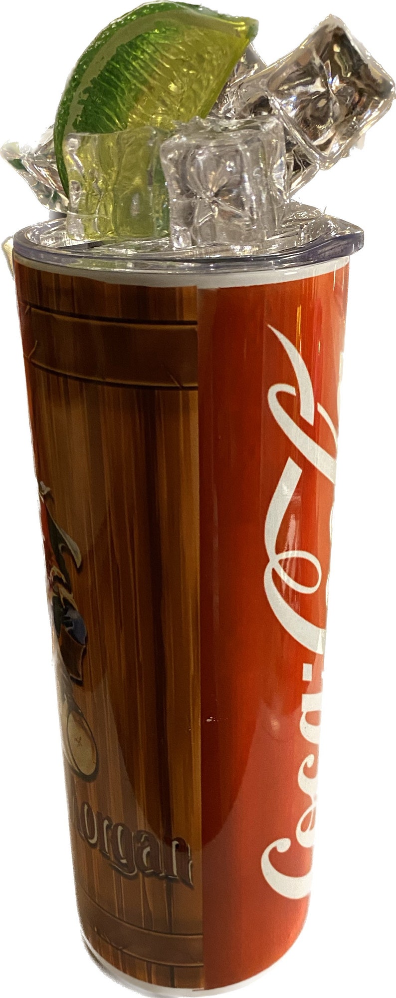 Captain and Coke Tumbler With Ice Topper - Etsy