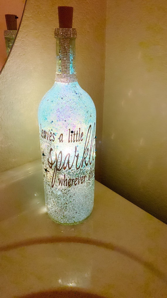 Light up Wine bottle home decor decorative wine bottles | Etsy