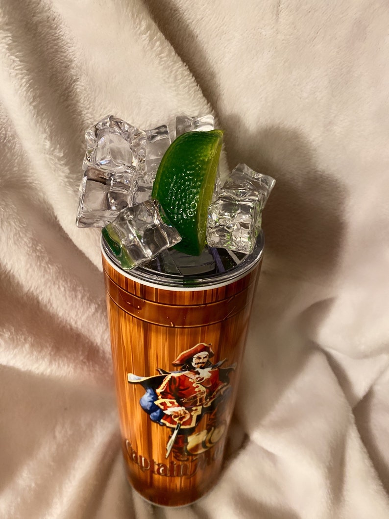 Captain and Coke Tumbler With Ice Topper - Etsy