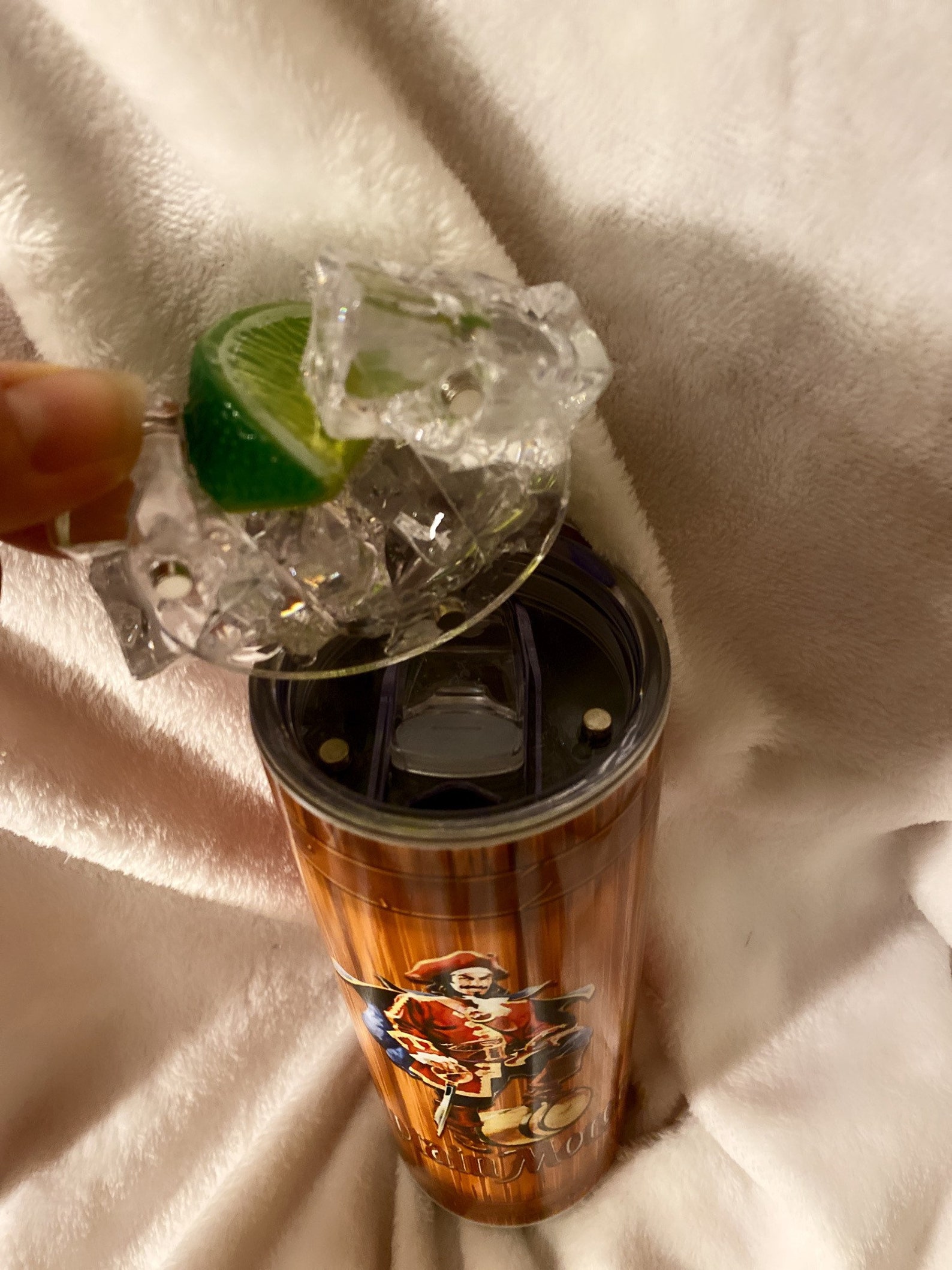 Captain and Coke Tumbler With Ice Topper - Etsy