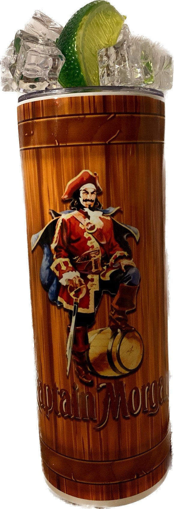 Captain and Coke Tumbler With Ice Topper - Etsy