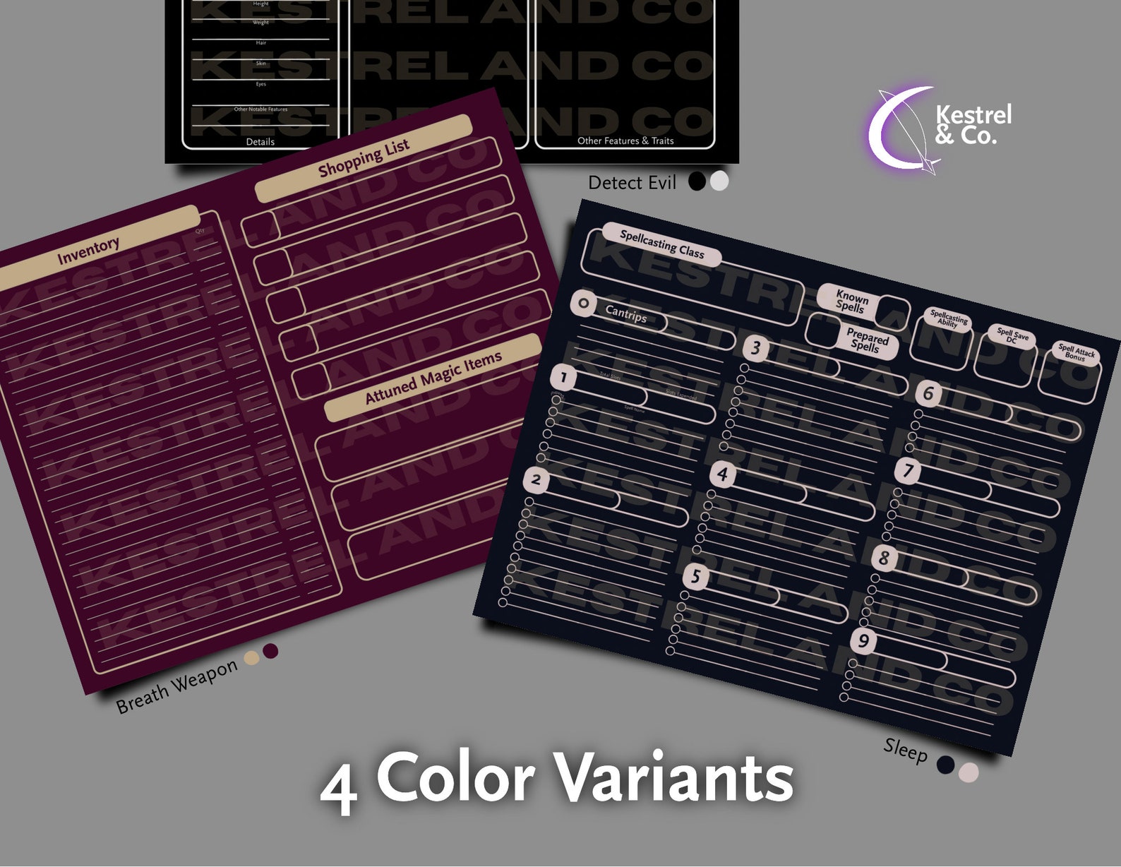 Minimal D&D 5e Character Sheet PDF Pack - Etsy