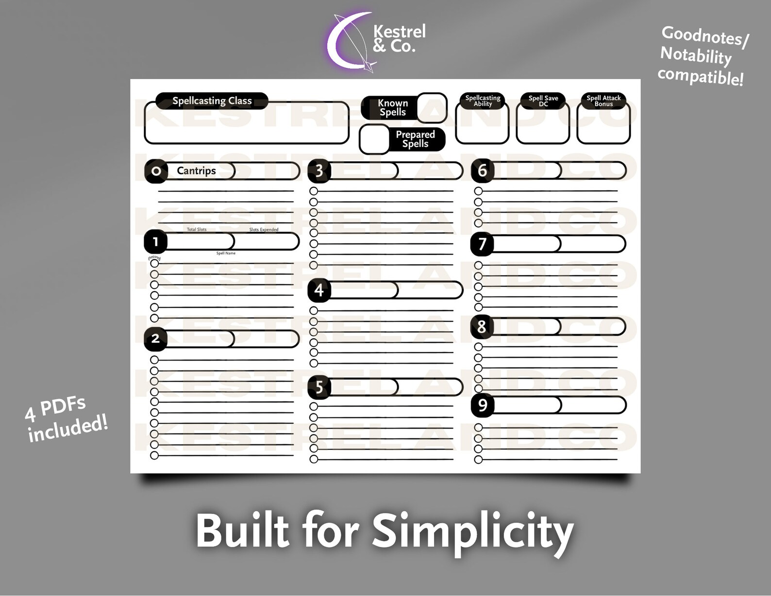 Minimal D&D 5e Character Sheet PDF Pack - Etsy