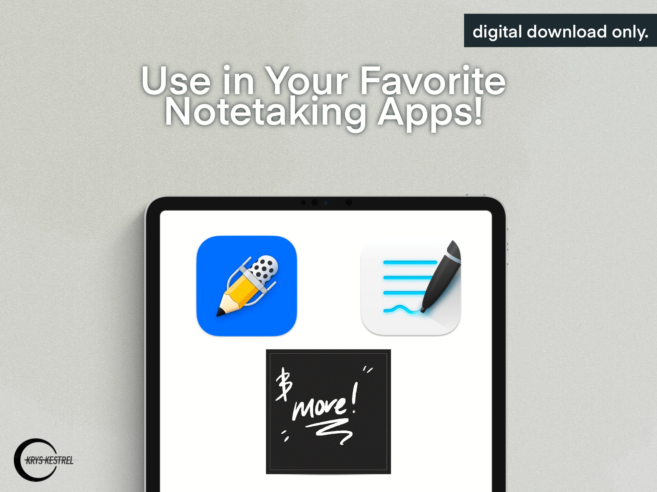 The Minimal Sticky Notes. | Digital Sticker Pack for Goodnotes and ...