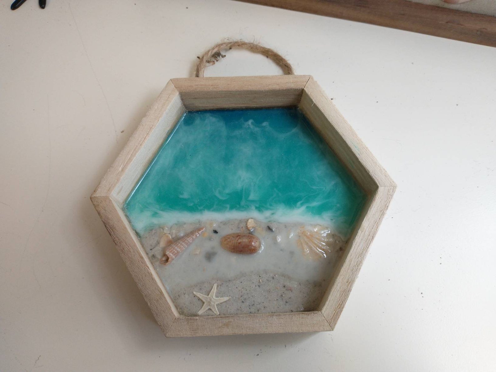 Small Beach Shadow Box Sand and Shells From Maryland - Etsy
