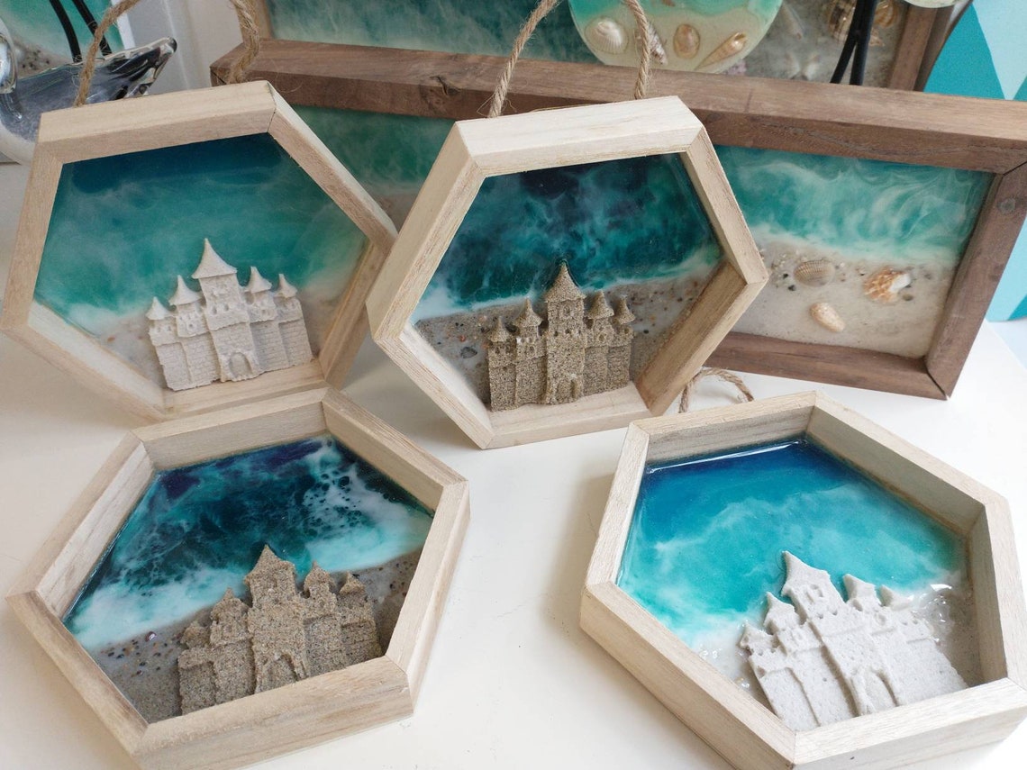 Small Beach Shadow Box Sand and Shells From Maryland - Etsy