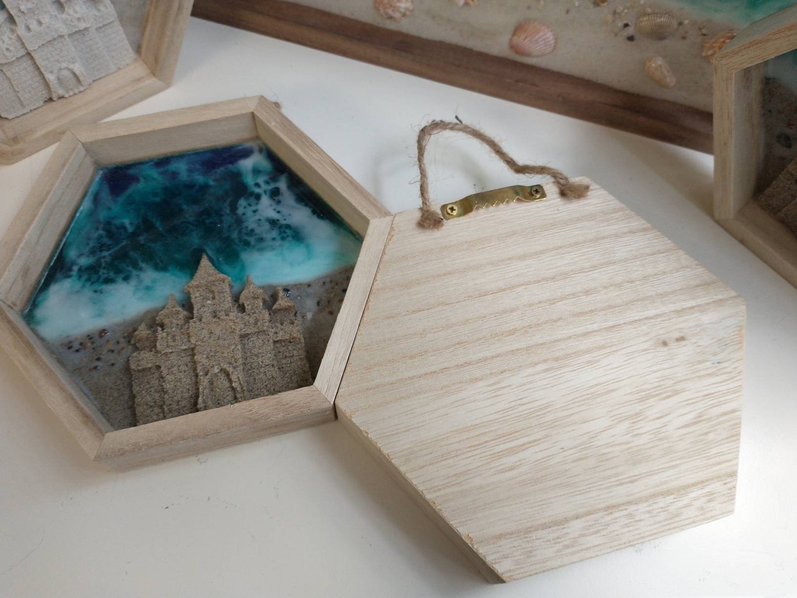 Small Beach Shadow Box Sand and Shells From Maryland - Etsy