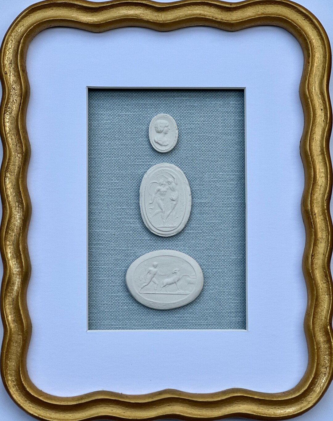 Framed Intaglio 9.5h X 7.5w - Etsy