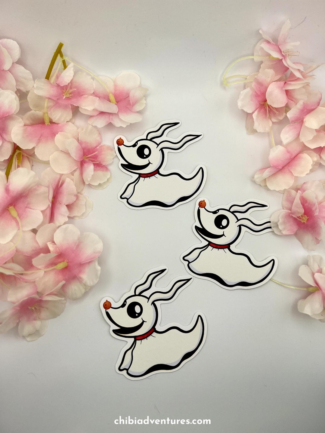 Zero Sticker X3 | 3 Zero Waterproof Vinyl Stickers | Nightmare Before ...