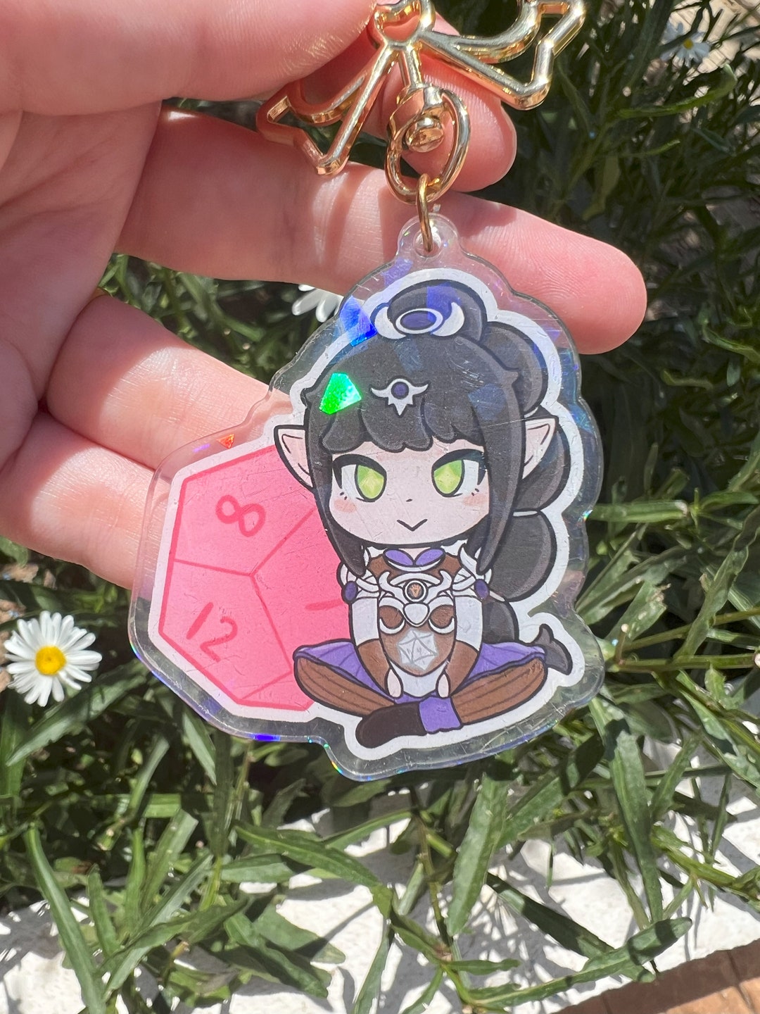 Shadowheart Keychain From Baldur's Gate 3 (BG3) - Holographic Broken ...