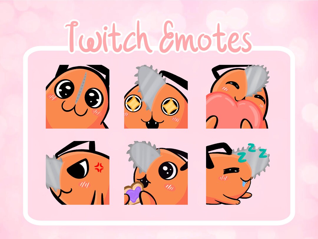 Pochita Chainsaw Man Twitch Emote Kawaii Ready to Use Chibi - Etsy