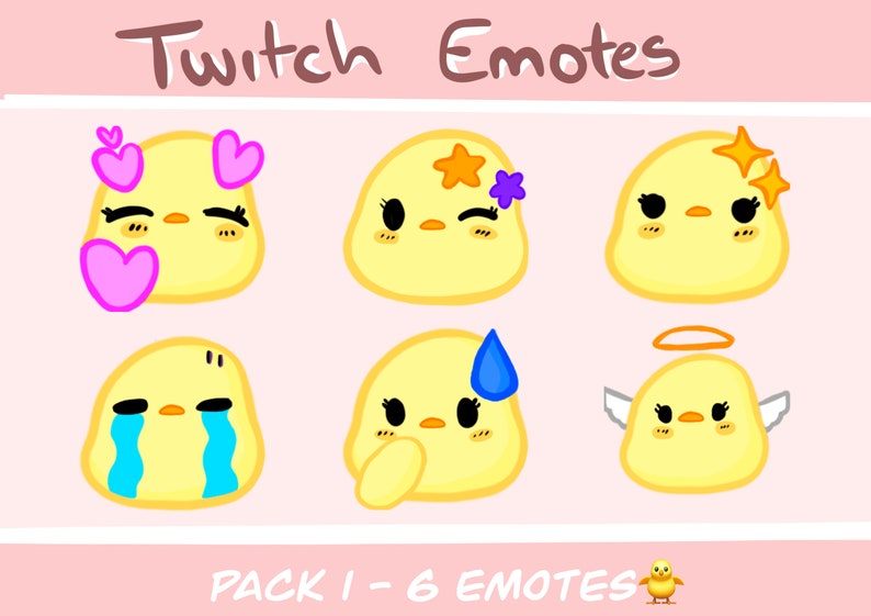 Emotes pollito kawaii para Twitch o Discord / Streamer pollo - Etsy México
